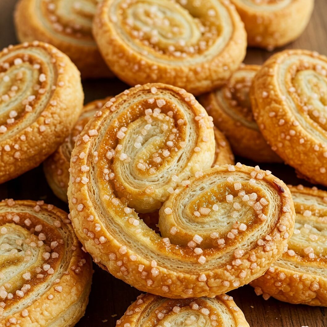 Palmeritas de hojaldre, la receta de un postre delicioso y sencillo.