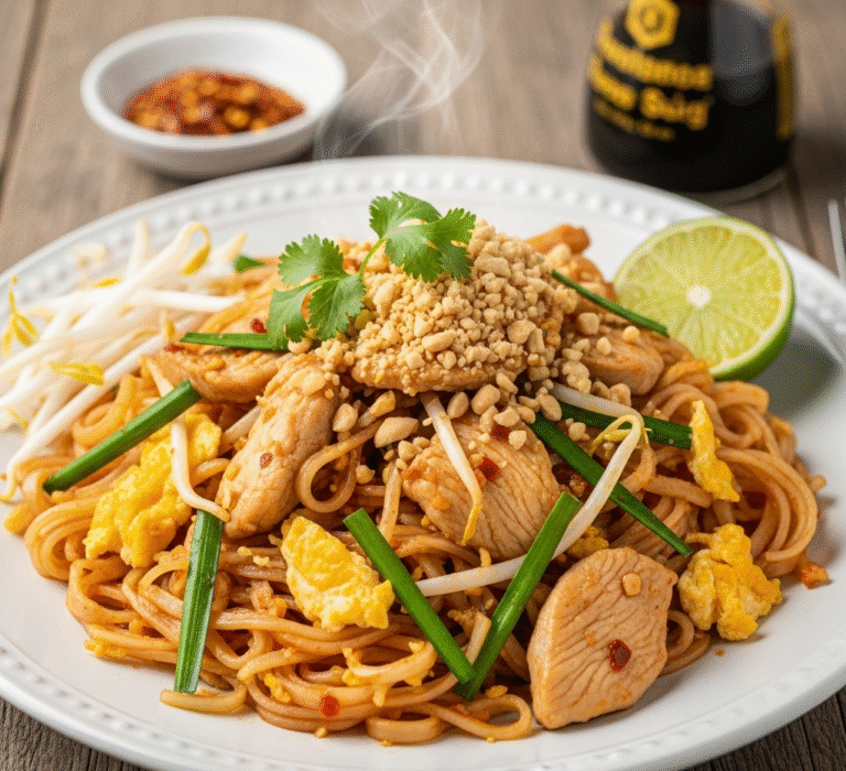 Pad Thai de Pollo, la receta tailandesa muy fácil, que debes probar.